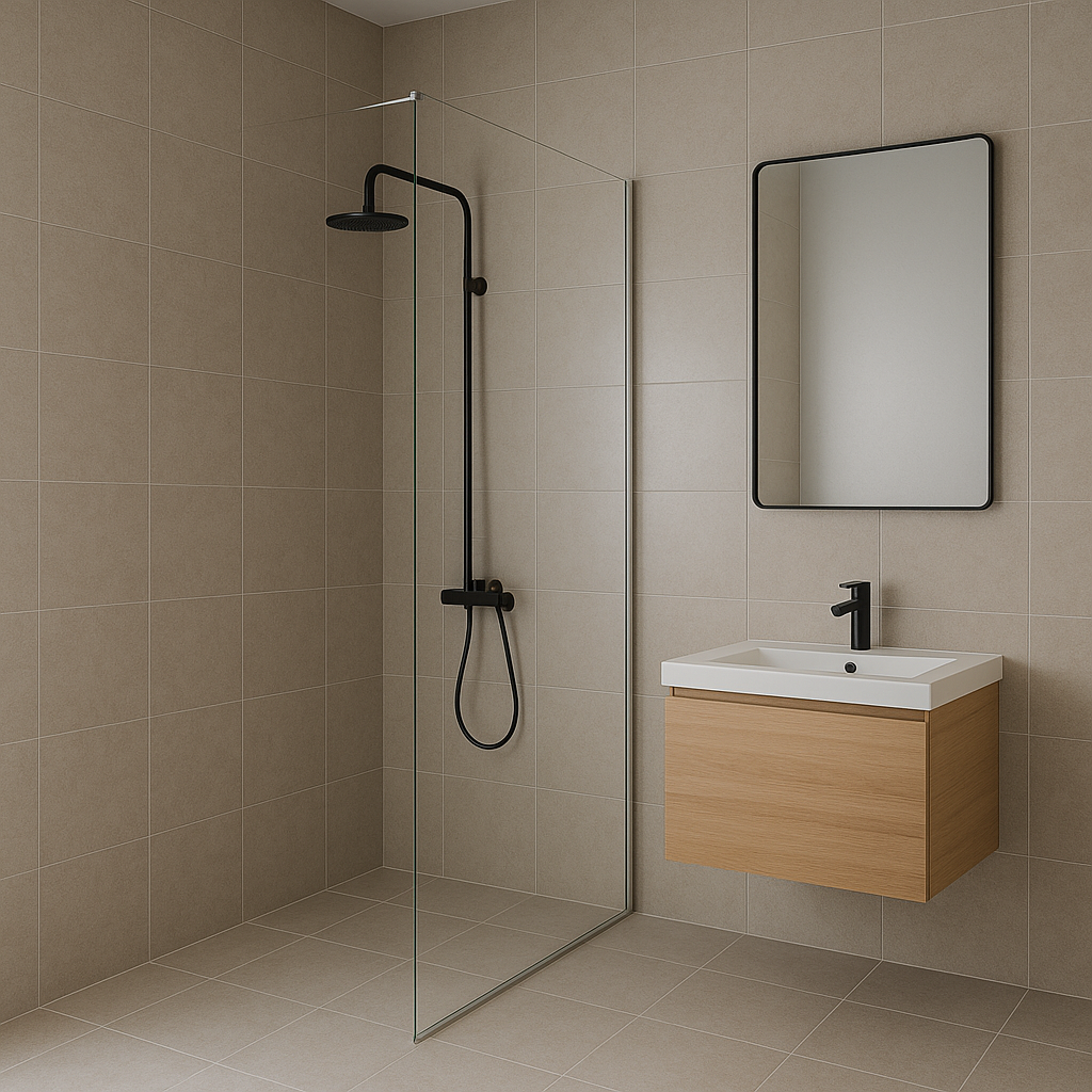 Astra Clear Walk-In Shower Screen (1200 x 2000 x 6mm) - P&S Tiles